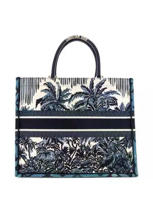 Dior Embroidered Canvas Large Tote Bag