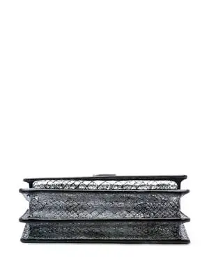 Saint Laurent Medium Python Embossed Leather Monogram Sunset Crossbody Satchel