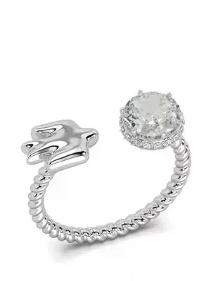 SOLO FOR DIAMONDS X Gunia Project Diamond-embellished Bird Ring - Silver