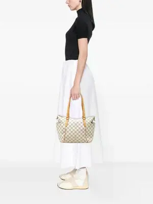LOUIS VUITTON Damier Azur Totally Pm Tote Bag - White