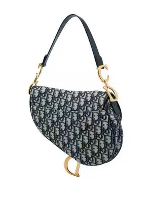 Dior 2019 Oblique Canvas Saddle Bag Shoulder Bag