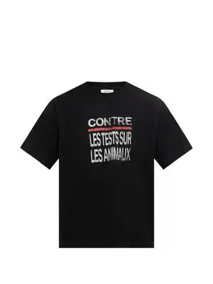 Vetements Slogan-print Distressed T-shirt - Black