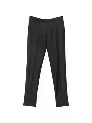 Tagliatore Pressed-crease Wool Trousers - Black