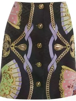 Versace Buttoned Mini Skirt