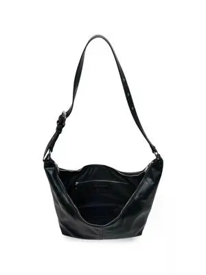 STAND OIL Tickle Buckle-strap Curved Shoulder Bag - Black