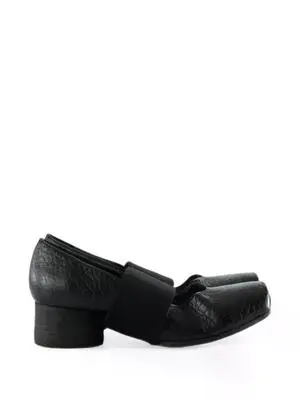UMA WANG Crinkled-effect Block-heel Ballet Pumps