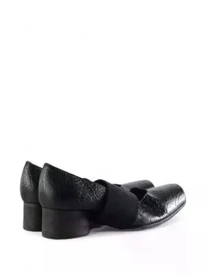 UMA WANG Crinkled-effect Block-heel Ballet Pumps