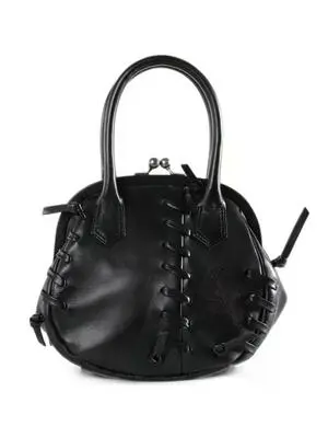 Y’s Leather Lace-up Tote Bag