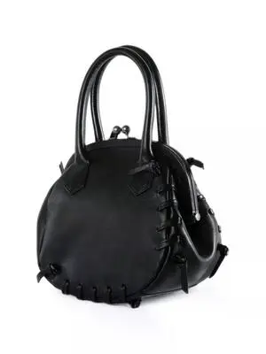 Y’s Leather Lace-up Tote Bag