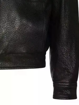 SALVATORE SANTORO Grained Leather Jacket - Black