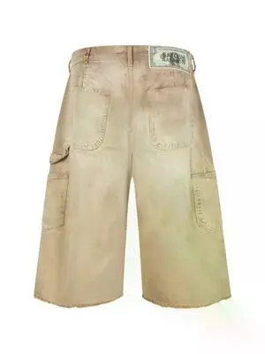 SATOSHI NAKAMOTO Danny's Carpenter Distressed Studded Shorts