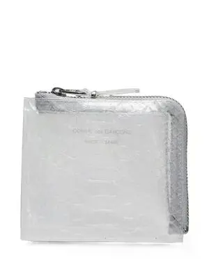 Comme Des Garçons Snake-effect Transparent Wallet