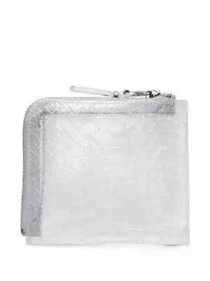 Comme Des Garçons Snake-effect Transparent Wallet