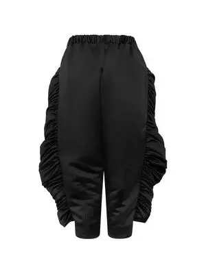 Comme Des Garçons Rounded-silhouette Ruched Trousers - Black