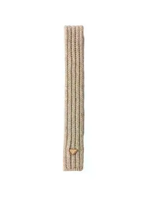 Prada Wool And Mouliné Cashmere Scarf - Neutrals
