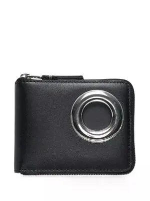Comme Des Garçons Eyelet Zip-around Wallet - Black