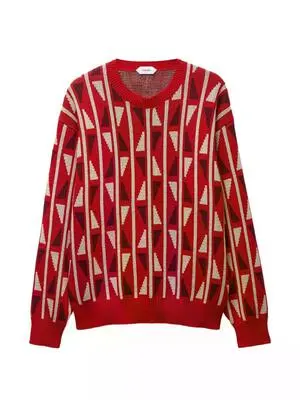 Versace Jacquard Wool & Cashmere Knit Jumper