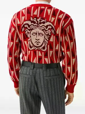 Versace Jacquard Wool & Cashmere Knit Jumper