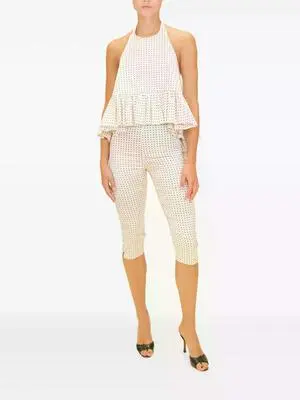Azeeza Polka-dot Cropped Trousers