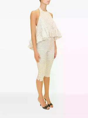 Azeeza Polka-dot Cropped Trousers