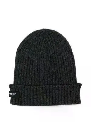 Undercover Ribbed-knit Beanie Hat - Grey