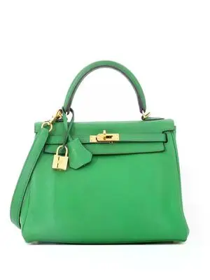 Hermès Kelly Handbag Swift With Gold Hardware 25 Satchel - Green