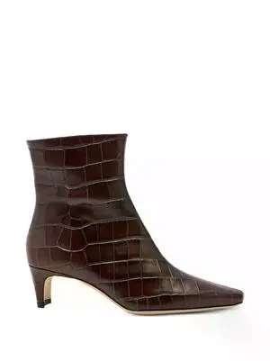 Staud Wally Croc-effect Ankle Boots