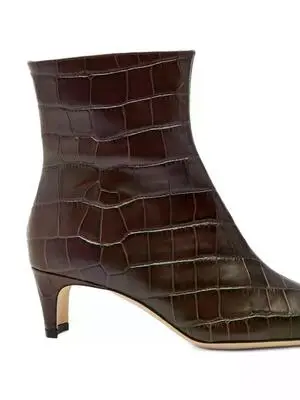 Staud Wally Croc-effect Ankle Boots