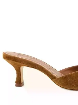 Staud Suede Kitten-heel Mules