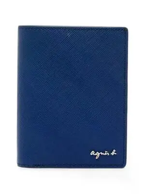 AGNES B. Leather Wallet - Blue