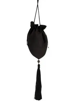 Le Sundial Shantung Tassel Shoulder Bag