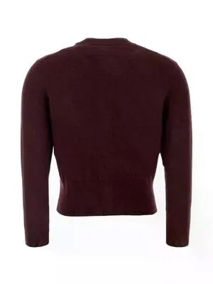 MARANT ETOILE Newton Logo-intarsia Cardigan - Red