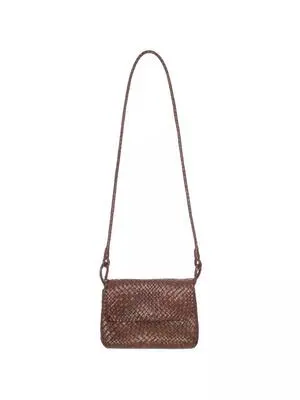 IBELIV Paris Woven Leather Cross Body Bag - Brown