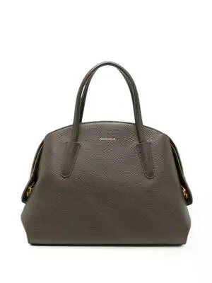 COCCINELLE Tylde Grained Leather Tote Bag - Brown