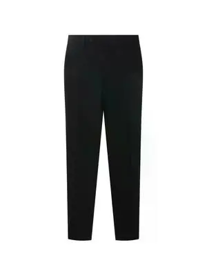 BERWICH Pressed-crease Wool Trousers - Black