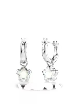 SWAROVSKI Star Pendant Hoop Earrings