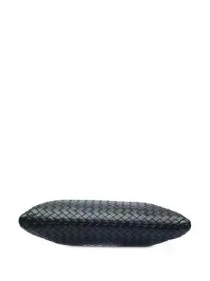 Bottega Veneta Intrecciato Nappa Flat Crossbody Messenger Bag - Black
