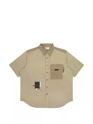 AAPE BY *A BATHING APE Moonface Colour-blocked Shirt - Neutrals