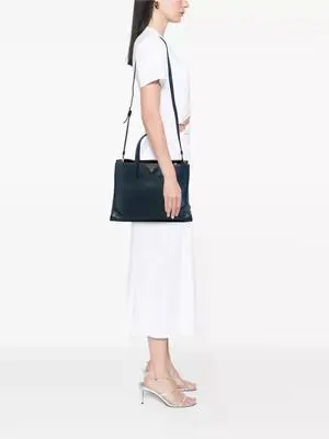 Prada Saffiano Soft Triple Pocket Tote Satchel
