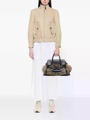 Gucci Gg Canvas And Leather Dialux Queen Tote Bag - Neutrals