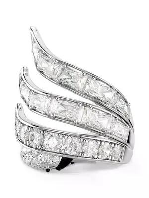 SWAROVSKI Crystal-embellished Swan Wrap Ring - Silver