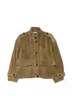 SESSUN Leather Suede Flap-pocket Jacket