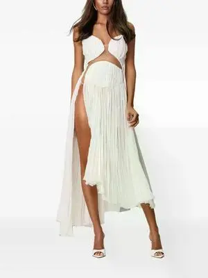 NORINA ST Cut-out Pleated Midi Dress