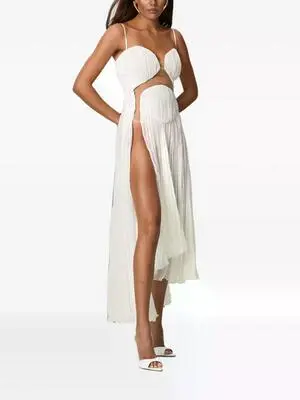 NORINA ST Cut-out Pleated Midi Dress