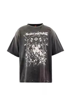 SAINT MXXXXXX Graphic-print T-shirt - Black