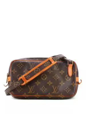 LOUIS VUITTON Monogram Canvas Pochette Marly Bandouliere Cross Body Bag - Brown