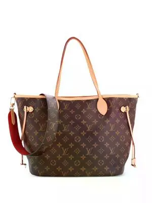 LOUIS VUITTON Neverfull Bandouliere Inside Out Monogram Canvas And Textile Mm Tote Bag