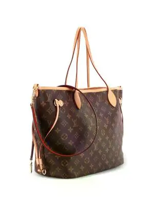 LOUIS VUITTON Neverfull Bandouliere Inside Out Monogram Canvas And Textile Mm Tote Bag