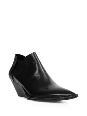 CAPASA MILANO Pointed-toe Wedge Ankle Boots