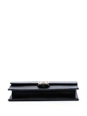 Gucci 2000-2015 Dollar Calfskin Interlocking G Wallet On Chain Crossbody Bag - Black